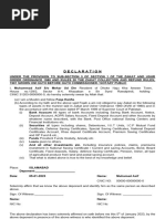 Zakat Declaration CZ 50 Format | PDF | Financial Services | Banking