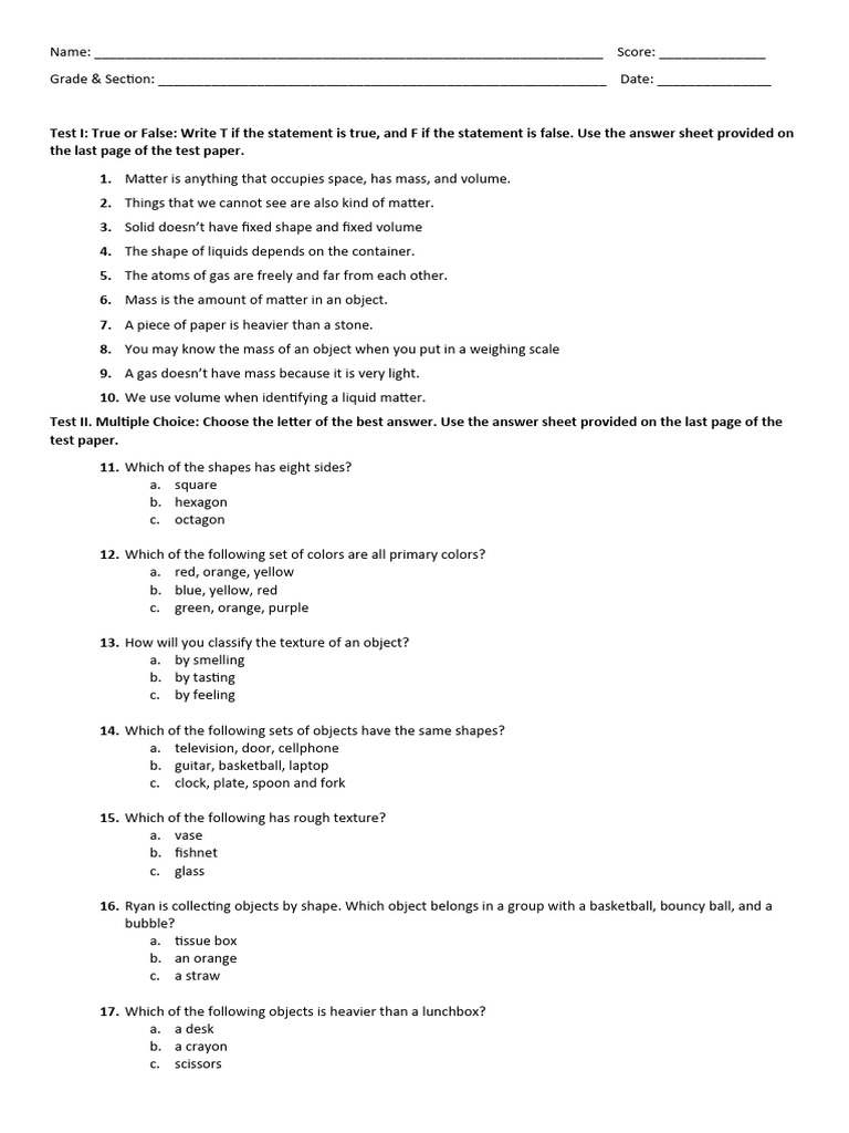 First Periodical Exam in Science in Gr2 | PDF | Water | Applied And ...
