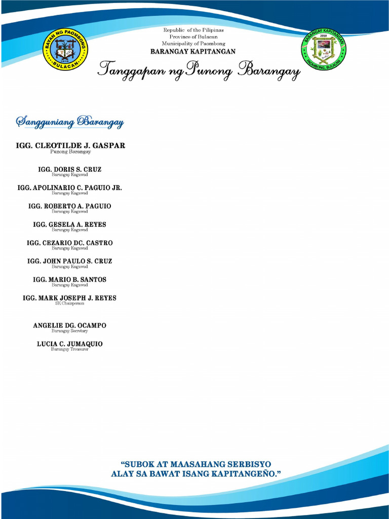 Letter With Names | PDF