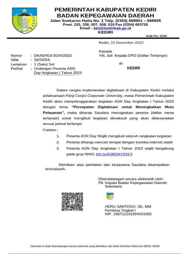 Undangan Asn Day | PDF