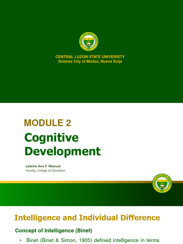 Module 3 - Part 2 - SED 2100 Copy 1 | PDF | Intelligence | Perception