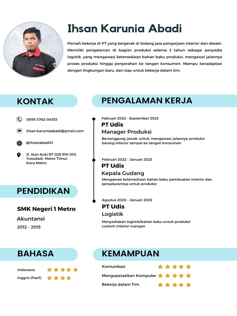 CV - Ihsan Karunia Abadi | PDF