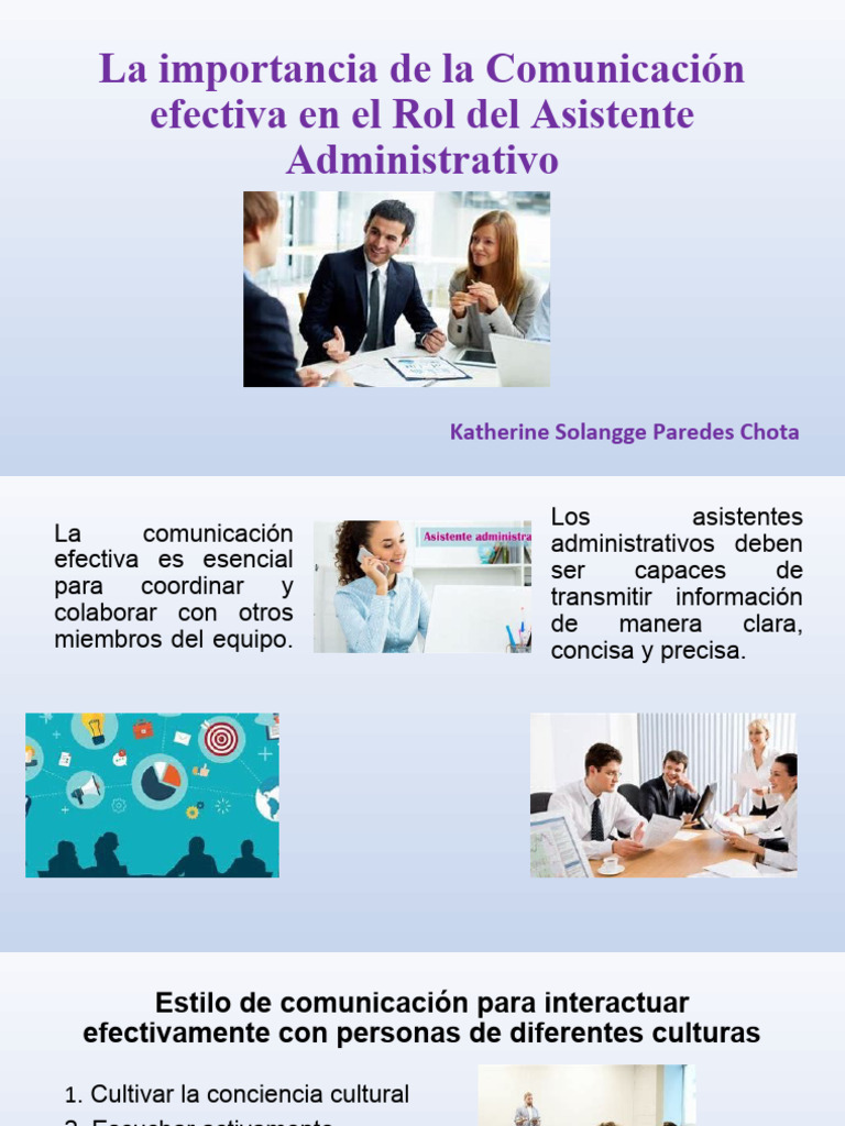 La Importancia de La Comunicación Efectiva en El Rol Del Asistente Administrativo | PDF