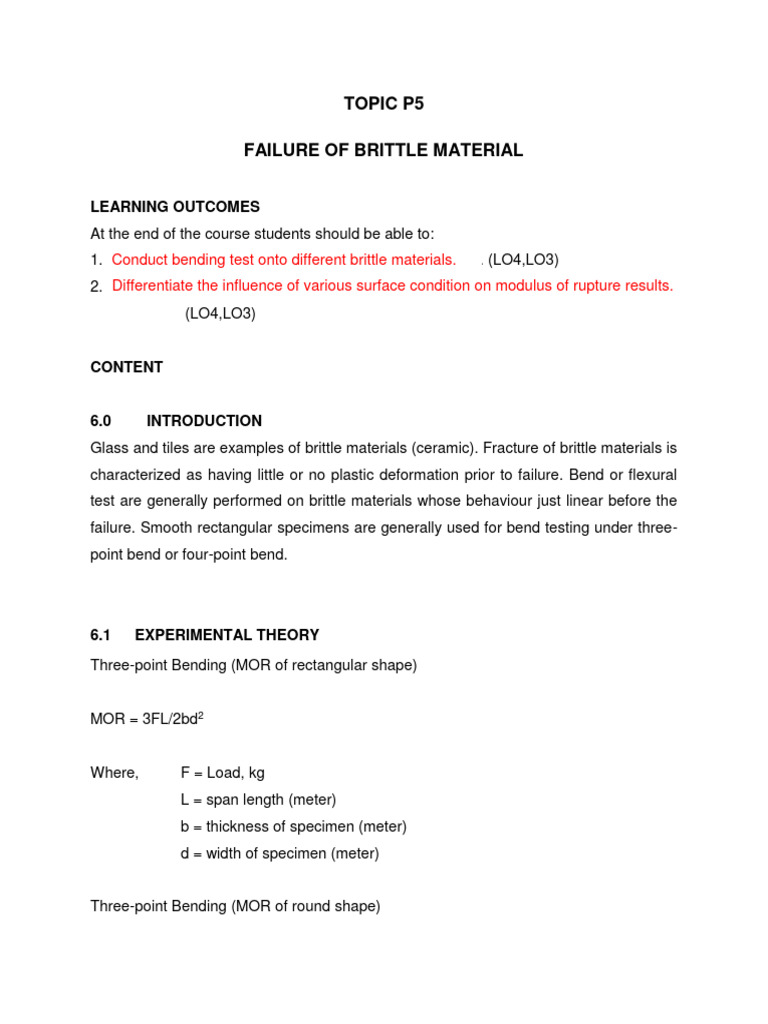 Brittle Material Failure Analysis | PDF | Fracture | Mechanical Engineering