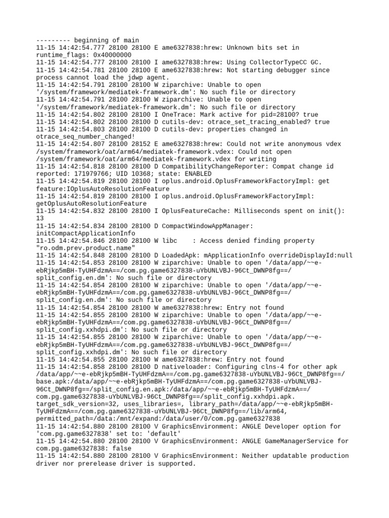 Com - Pg.game6327838 Logcat | PDF | Java (Programming Language) | Method (Computer Programming)