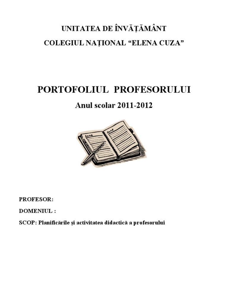 Portofoliul Profesorului | PDF