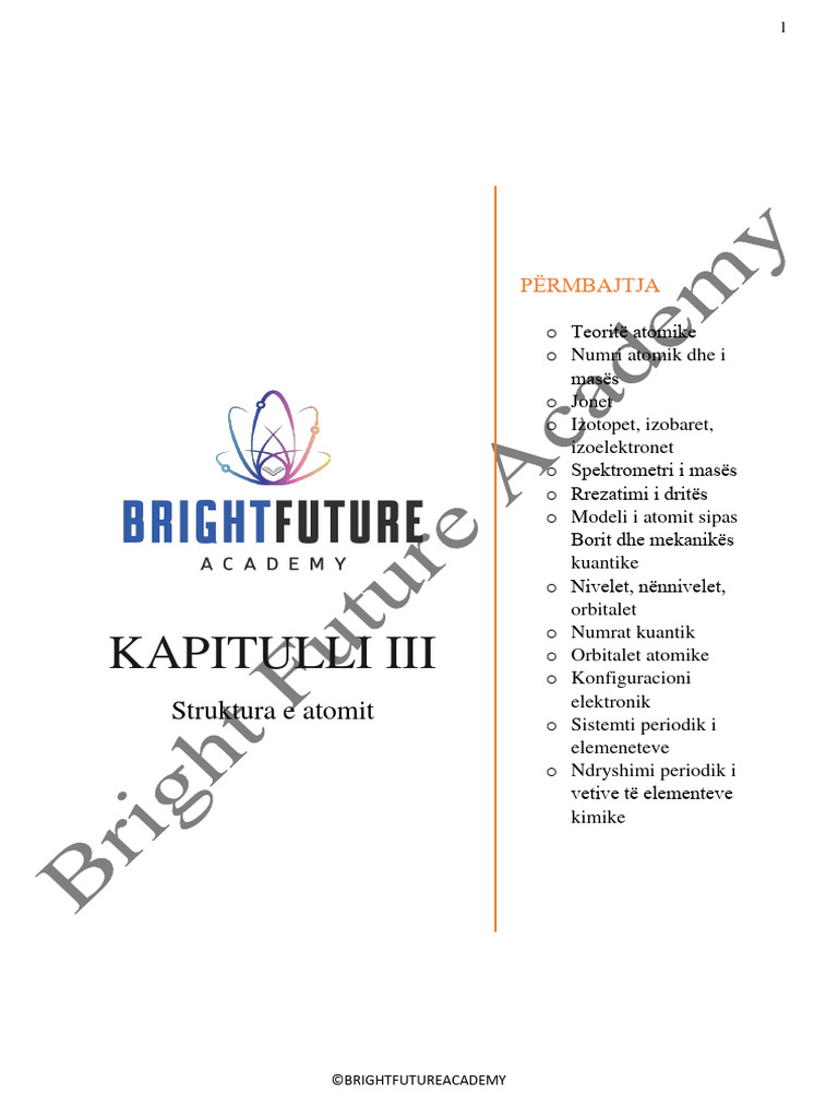 3. Kapitulli i tretë - Struktura e atomit 2 | PDF