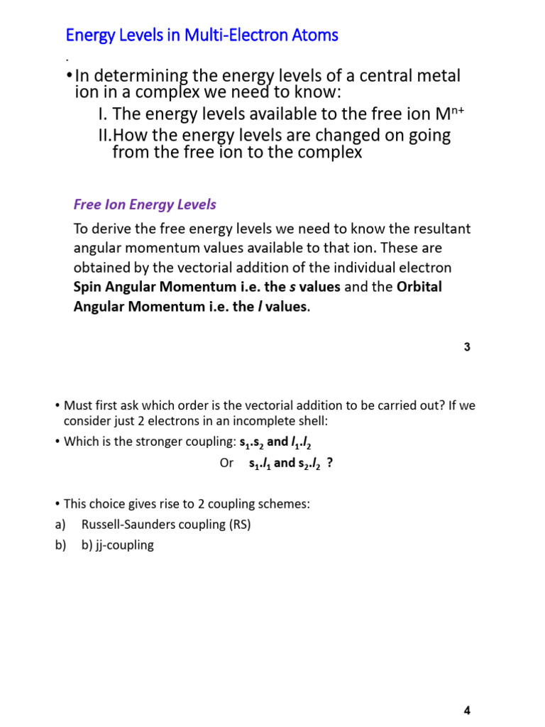 Energy Levels in Multi-Electron Atoms | PDF | Energy Level | Atomic Orbital
