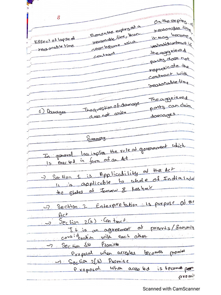 Summary First Lesson and Second Lesson (Law) | PDF