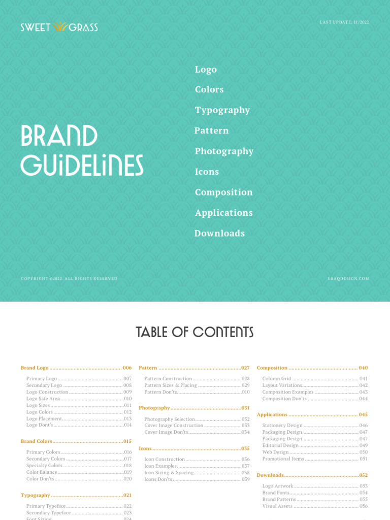 SweetGrass Brand Guidelines Overview | PDF | Typography | Typefaces