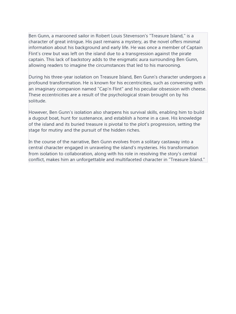 Ben Gunn | PDF | Social Science