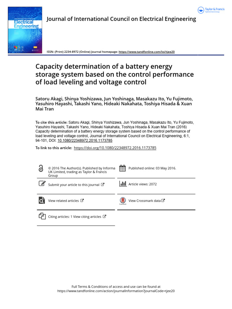 Capacity Determination Of A Battery Energy Storage System Based On The Control Performance Of