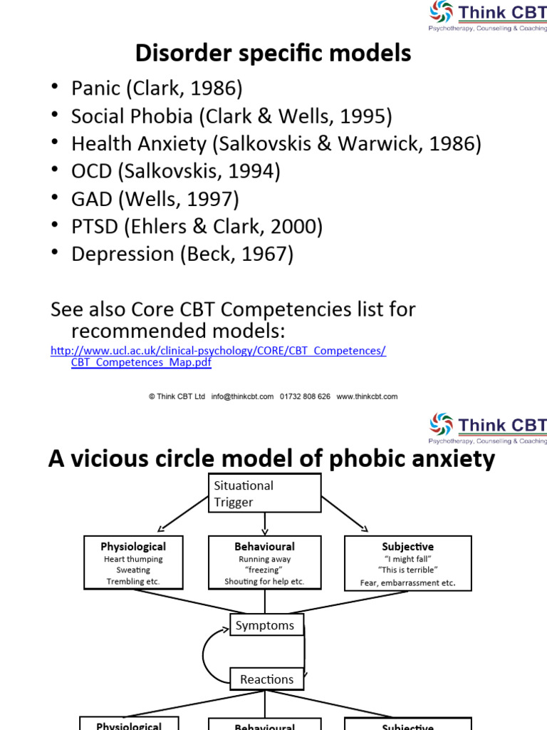 Cognitive Models of Anxiety Disorders | PDF | Cognitive Behavioral ...