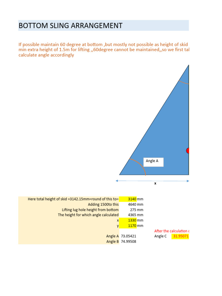 Lifting Arrangement | PDF | Triangle | Geometric Measurement