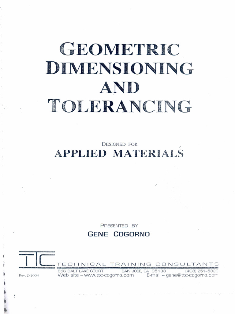 GD&T Workbook | PDF | Engineering Tolerance | Screw