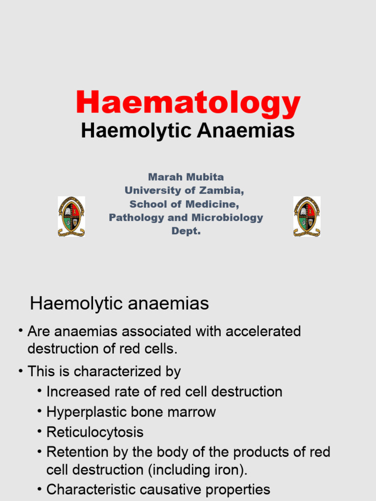 Haemolytic Anaemias 1 | PDF | Anatomy | Clinical Pathology
