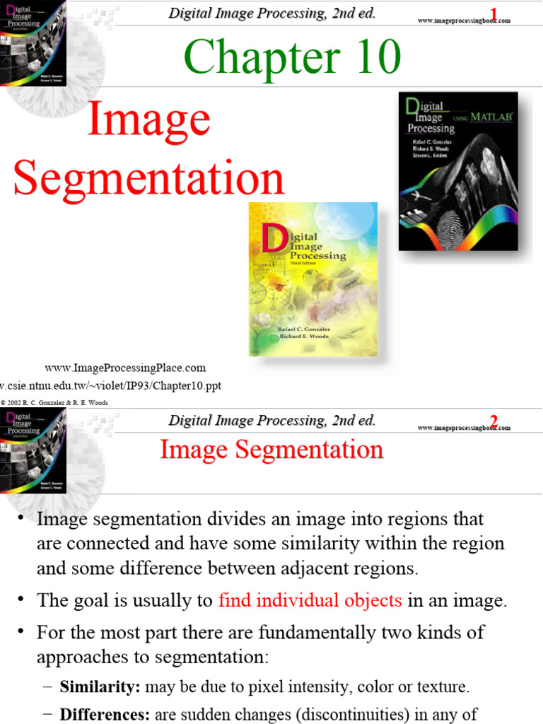 Ch10 Image Segmentation Download Free Pdf Image Segmentation Gradient