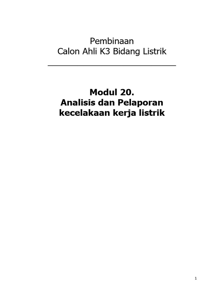 Modul - 20 Analisis Kecelakaan | PDF