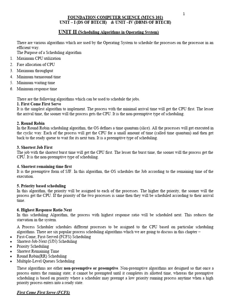 FOUNDATION COMPUTER SCIENCE (Mtech) | PDF | Thread (Computing) | Process (Computing)