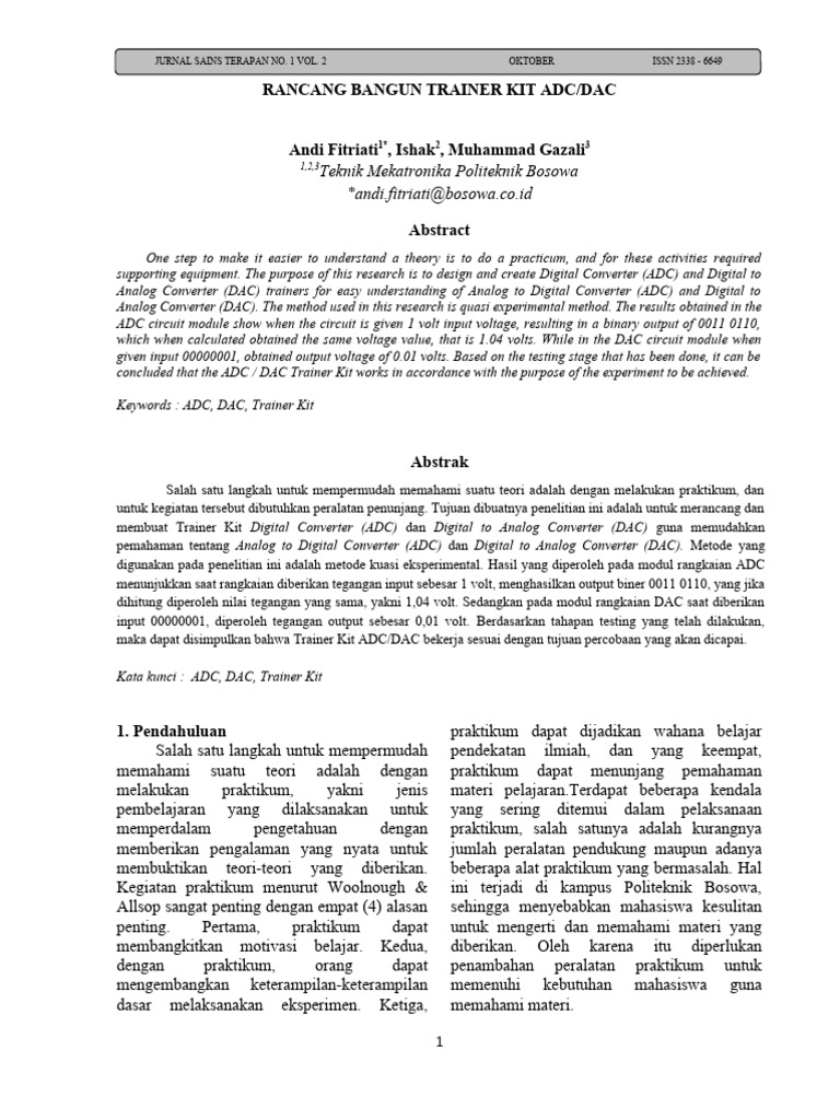 Rancang Bangun Trainer KIT Digital | PDF