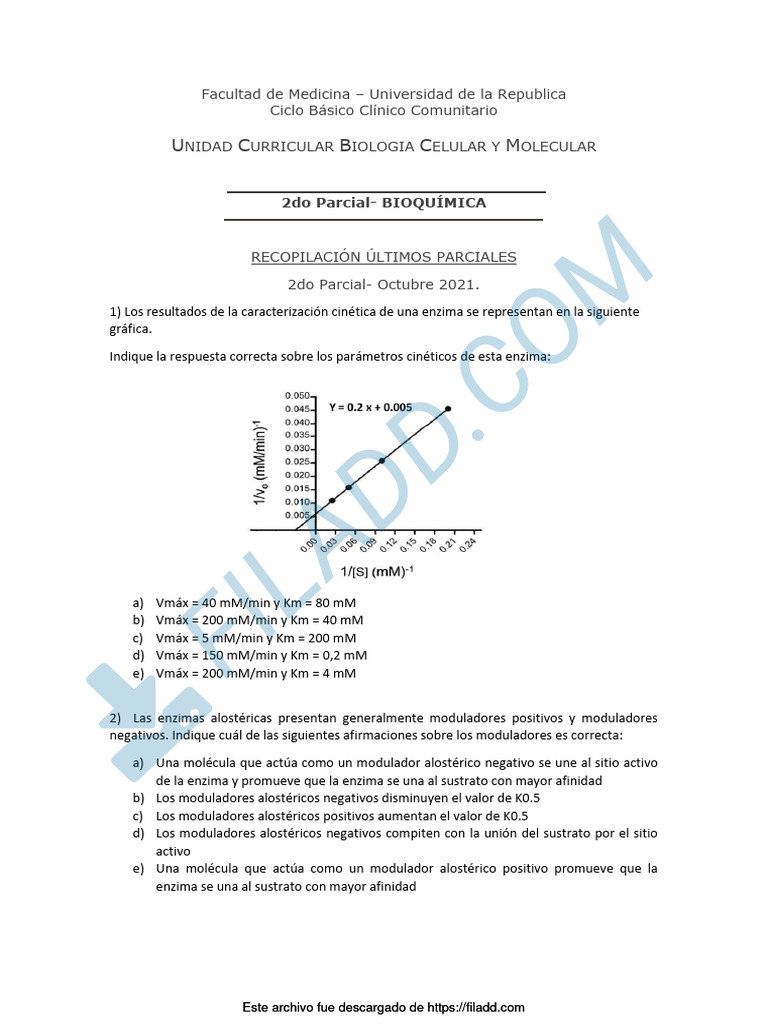 Recopilacion Parciales | PDF | Trifosfato de adenosina | Cadena de transporte de electrones