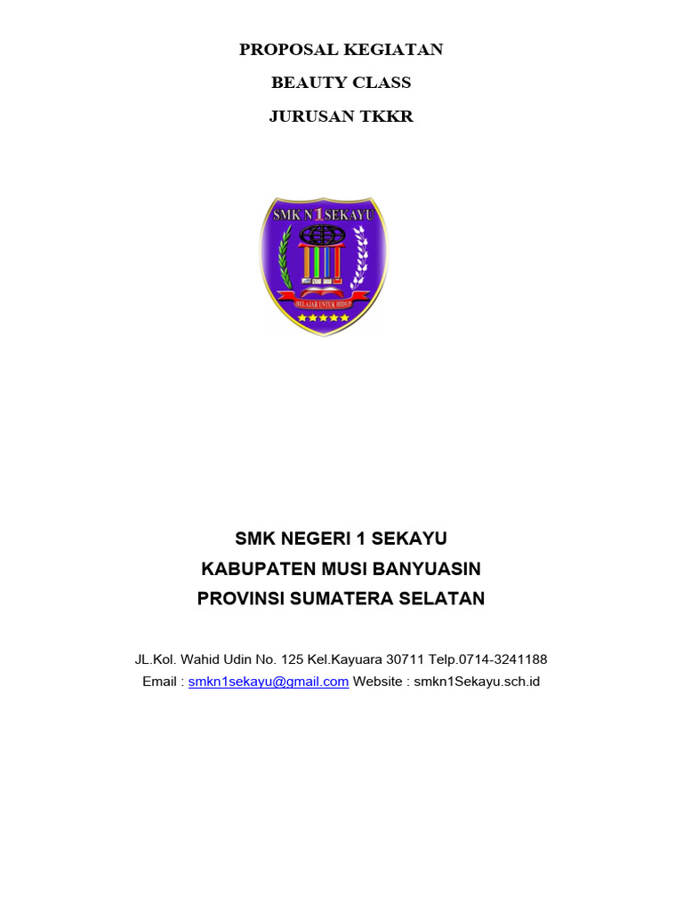 Proposal Beauty Class | PDF