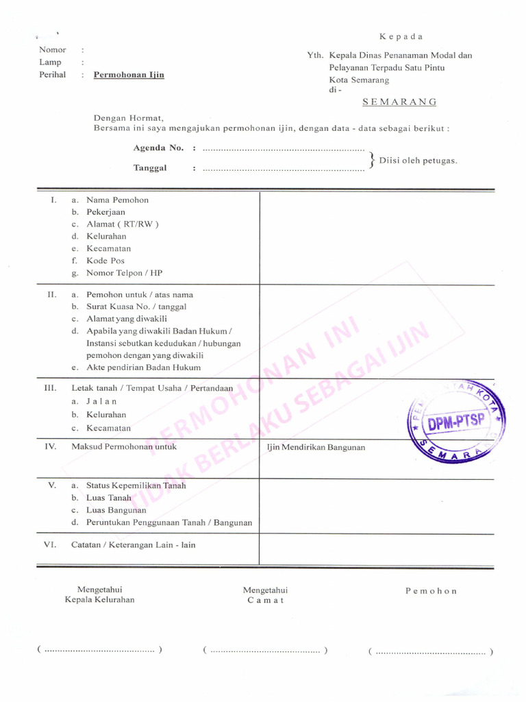 Form Pendaftaran Imb | PDF