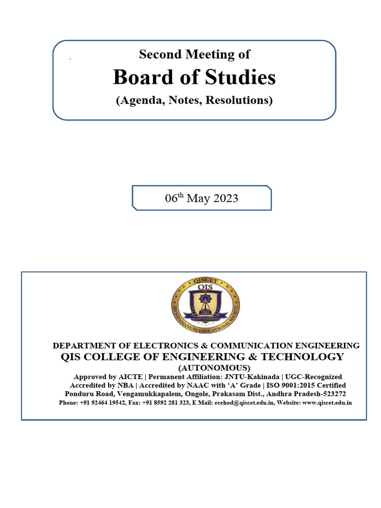 BOS - 2 Agenda, Notes and Resolutions | PDF | Hardware Description ...
