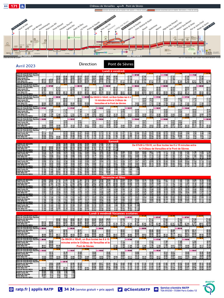 Horaires et itinéraire du bus 171 | PDF | Paris | Transport public