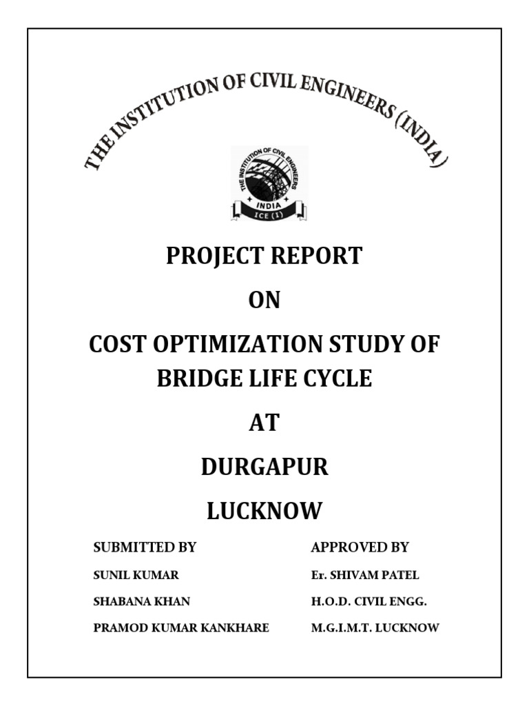 Cost Optimization Study of Bridge Life Cycle at Durgapur Lucknow | PDF ...