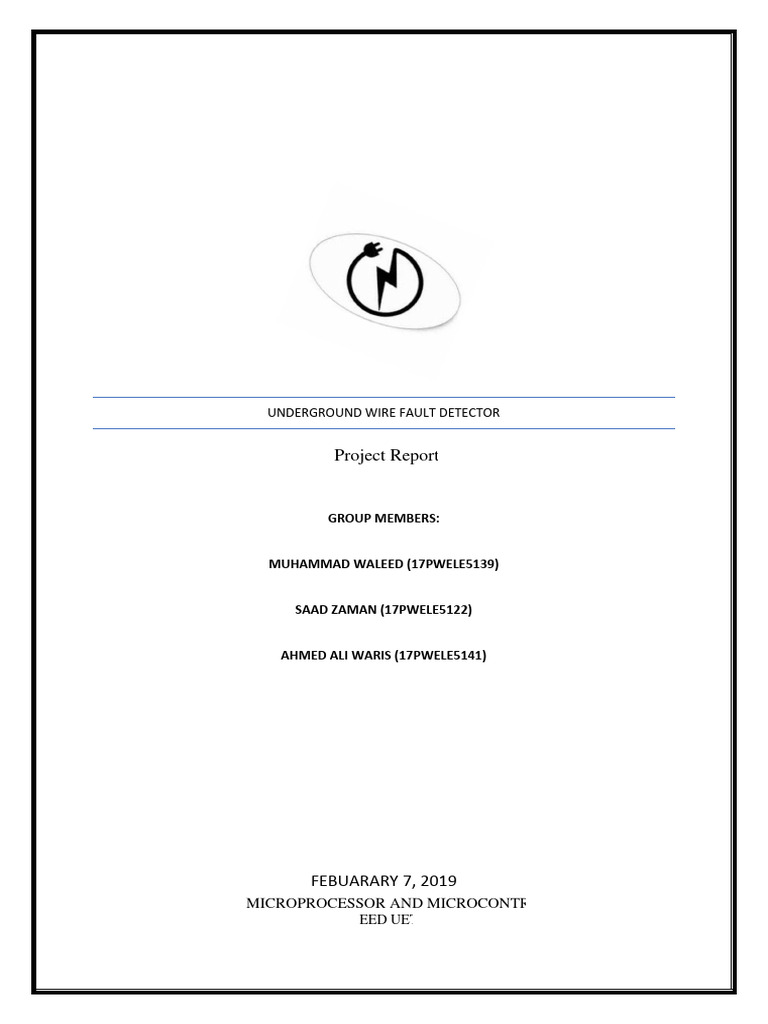 Underground Wire Fault Detection System | PDF | Voltage | Electrical ...