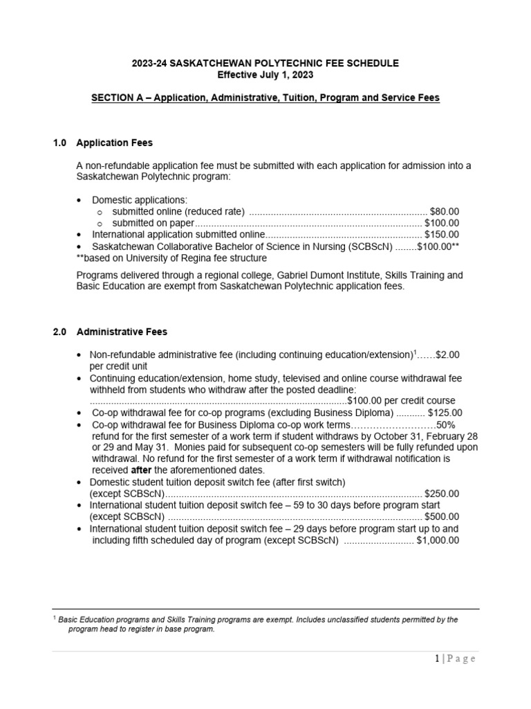 Tuition and Fees Schedule | PDF | Nursing | Fee