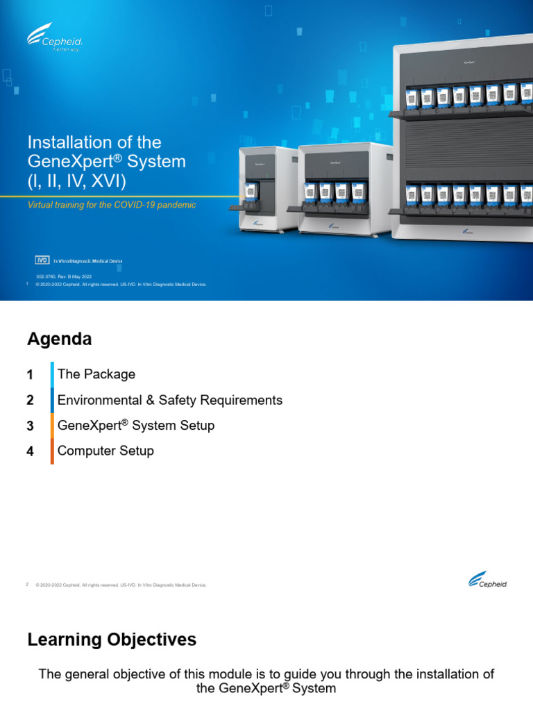 302-3760 Rev. B TRAINING PPT, GENEXPERT INSTALLATION | PDF | Medical Device | Operating System