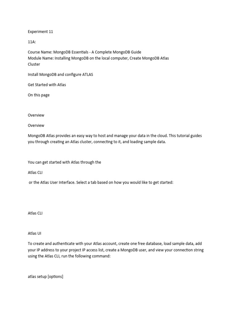 Meanstackexperiment 11and 12-WPS Office | PDF | Mongo Db | Command Line Interface
