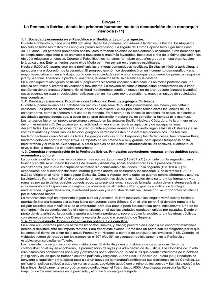 Bloque 1-2-3-4 | PDF | Al Andalus | Imperio español Bloque 1-2-3-4 | PDF | Al Andalus | Imperio español