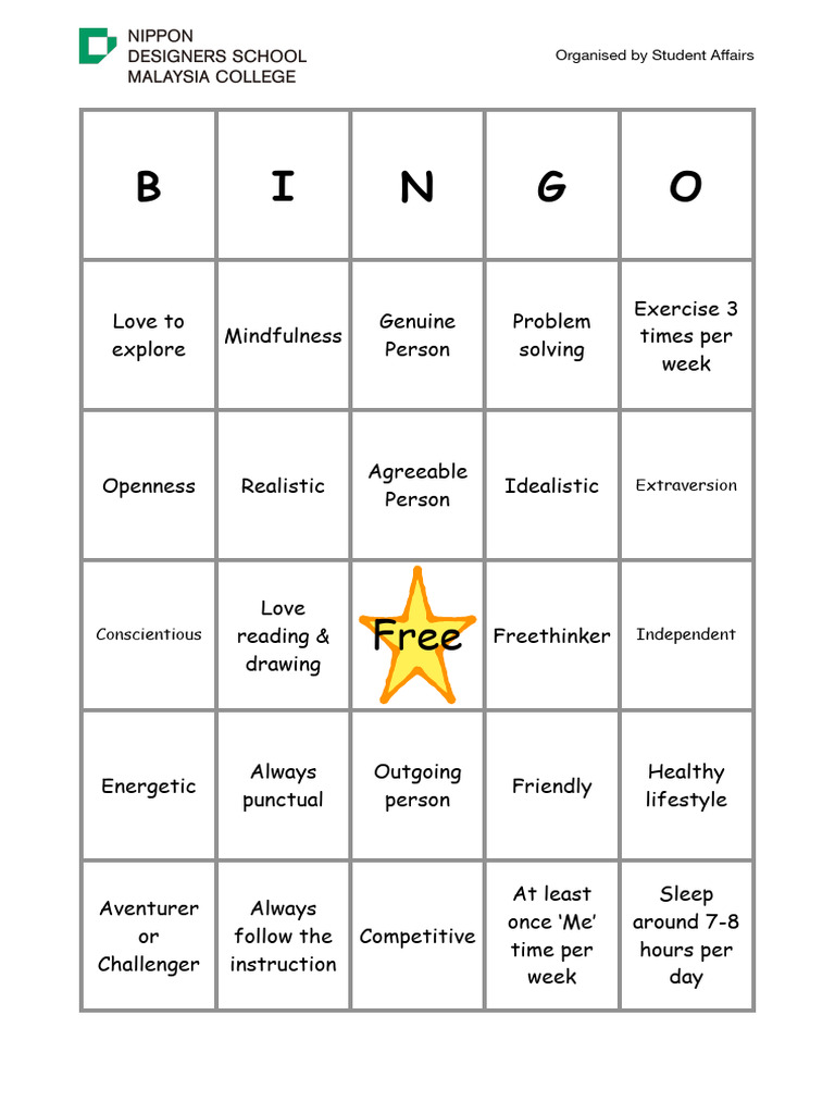 Bingo - Orientation | PDF