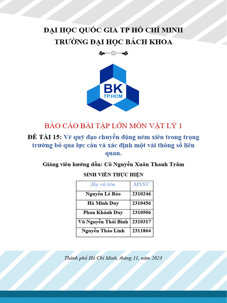 Báo Cáo BTL vl1 Bku | PDF