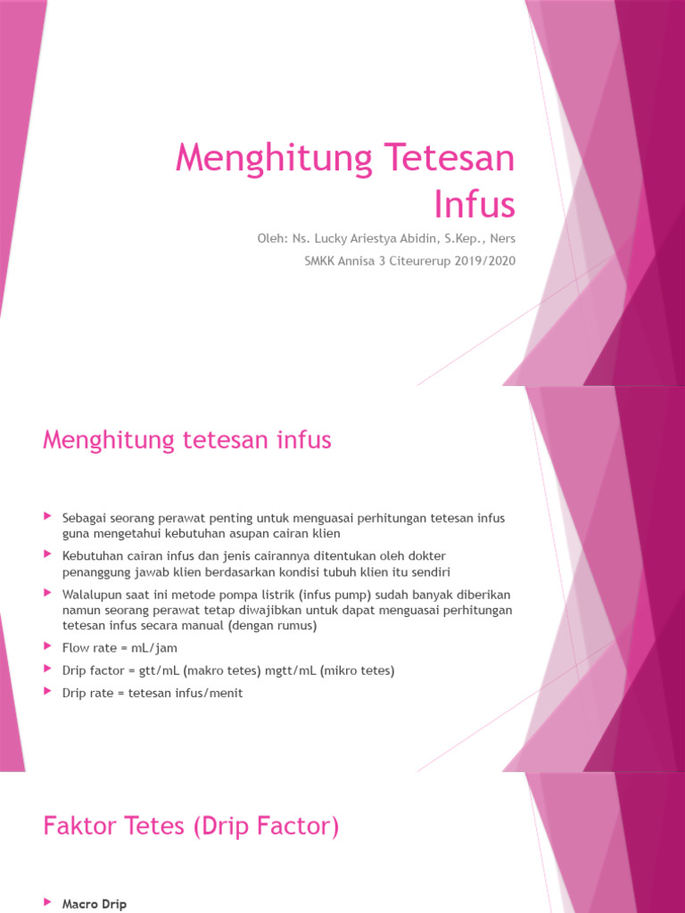 Menghitung Tetesan Infus | PDF
