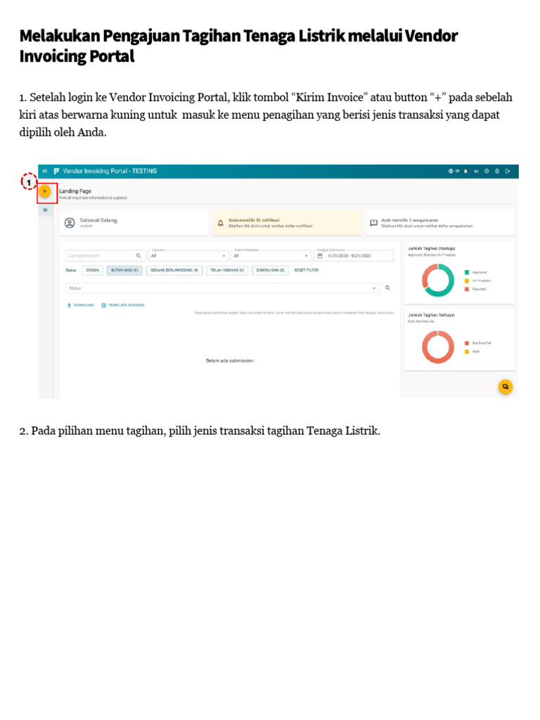 Melakukan Pengajuan Tagihan Tenaga Listrik Melalui Vendor Invoicing ...