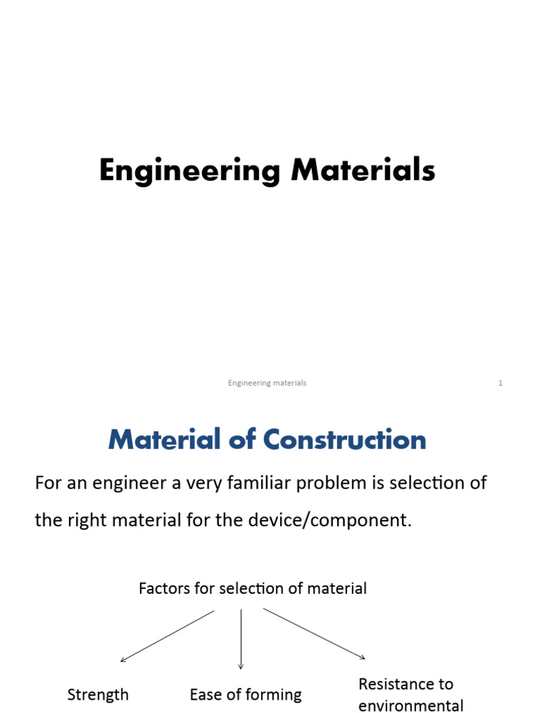 4-Engineering Materials | PDF | Metals | Alloy