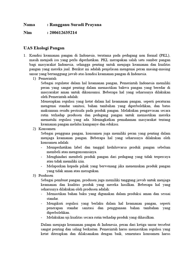 Rangganu Suradi Prayana UAS EK | PDF | Kesehatan Holistik | Sains & Matematika