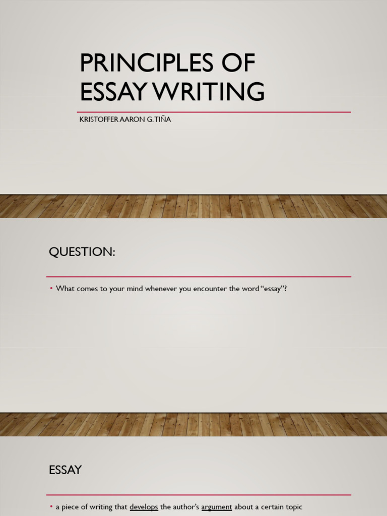 Principlesof Essay Writing | PDF | Essays | Logic
