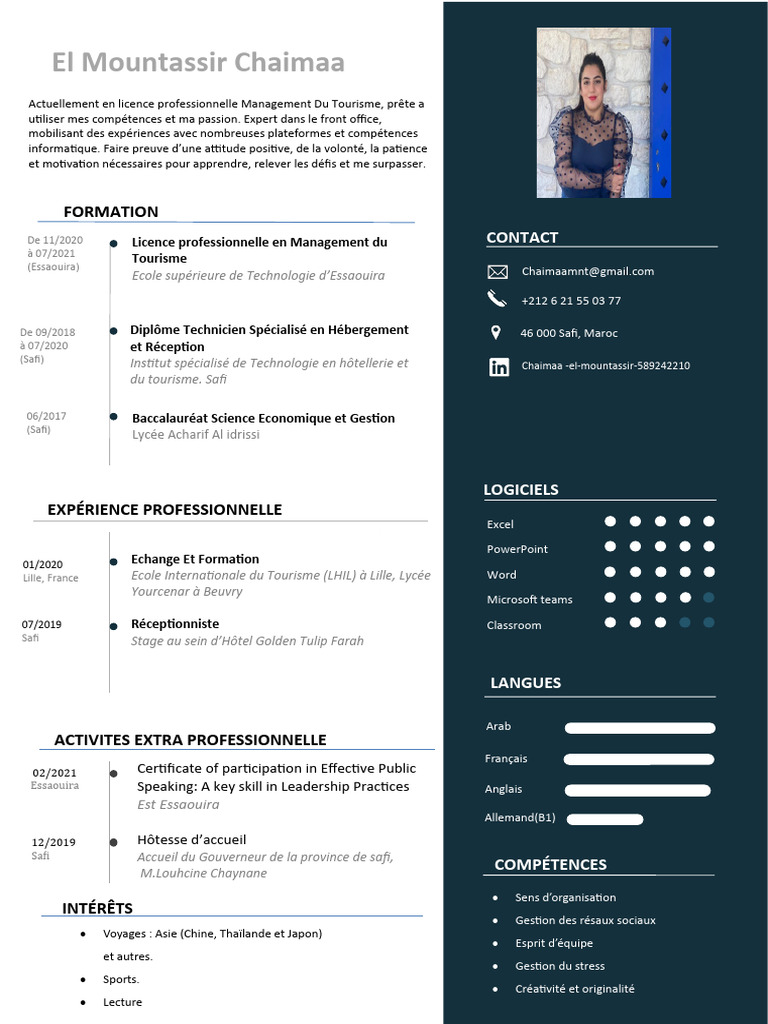 Copie de CV Chaimaa | PDF