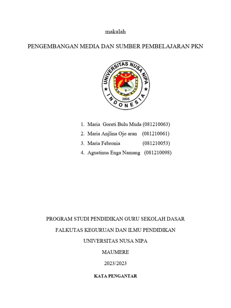 Pengembangan Media Dan Sumber Pembelajaran PKN | PDF