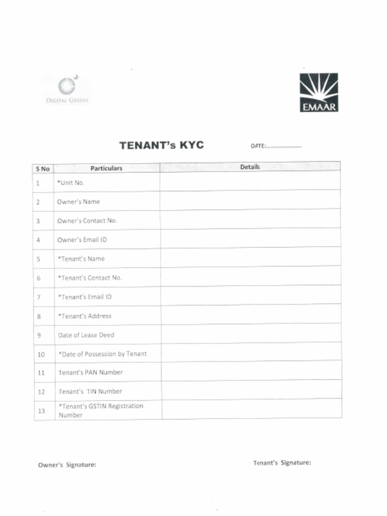 KYC Form | PDF