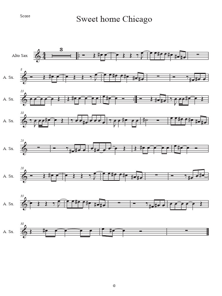 Sweet Home Chicago - Score | PDF