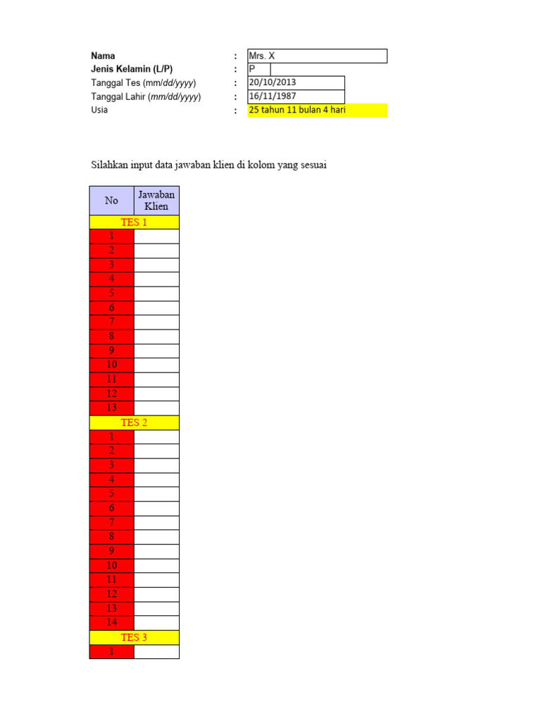 Software Skorings CFIT Skala 3A & 3B | PDF