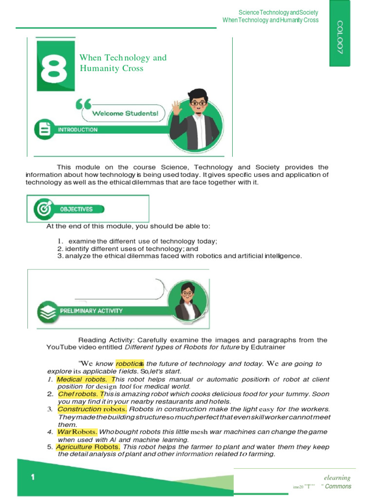 STS Module 8 | PDF | Robotics | Robot