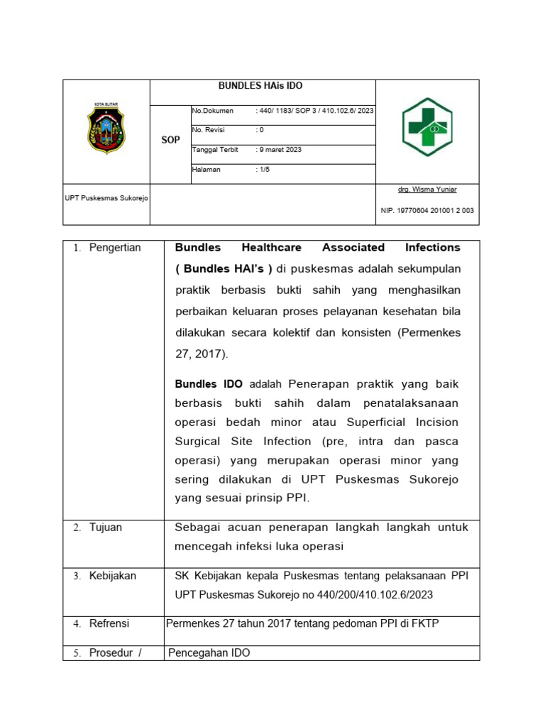 SOP BUNDLES HAiS IDO | PDF