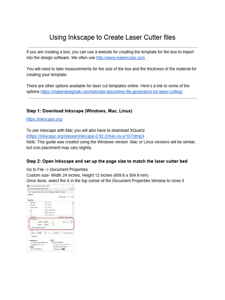 Inkscape For Laser Cutter | PDF | Computer File | Menu (Computing)